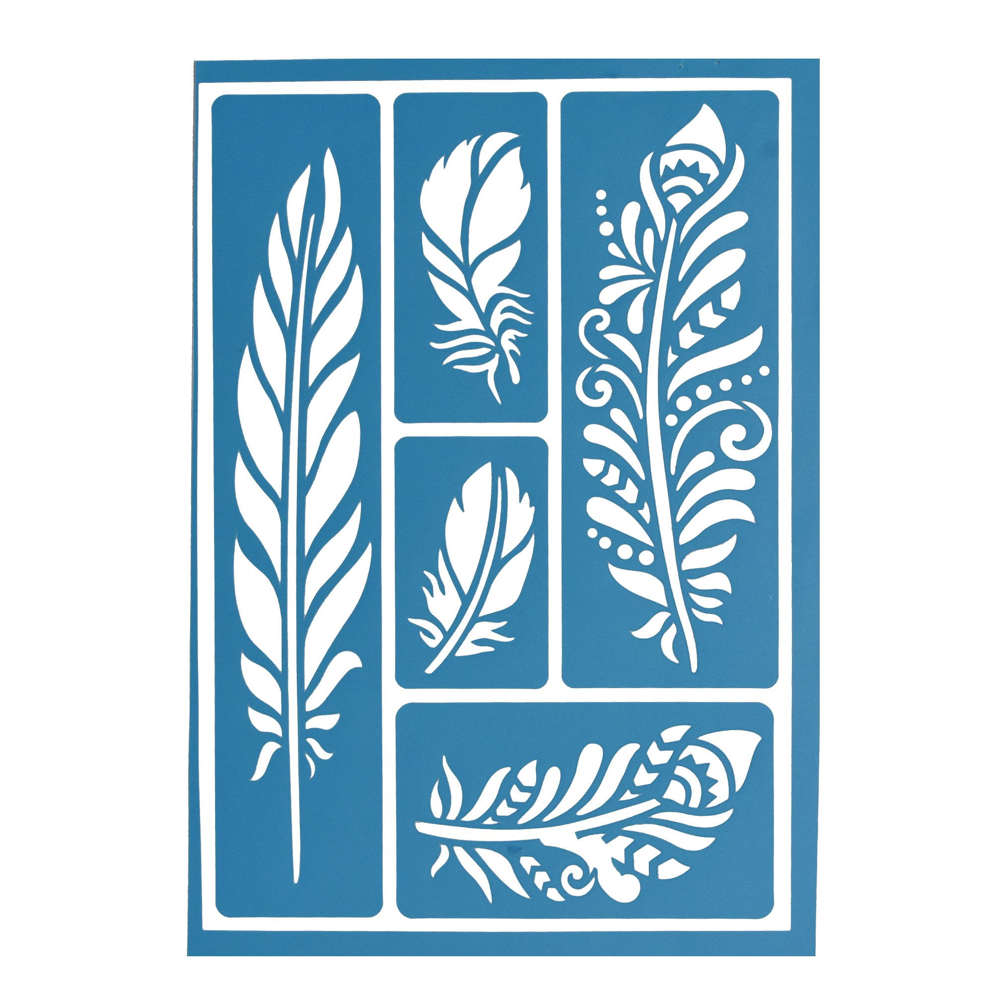 Self-Adhesive Feathers Stencils, 5-Piece - Walmart.com