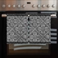 Black Flowers Kitchen Towels Set of 4, Water Absorbent Dish Towel ...