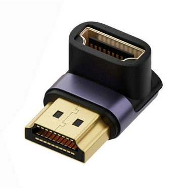 CY HDMI Male to HDMI 2.1 Female Vertical 90 Degree Left Angled Low ...