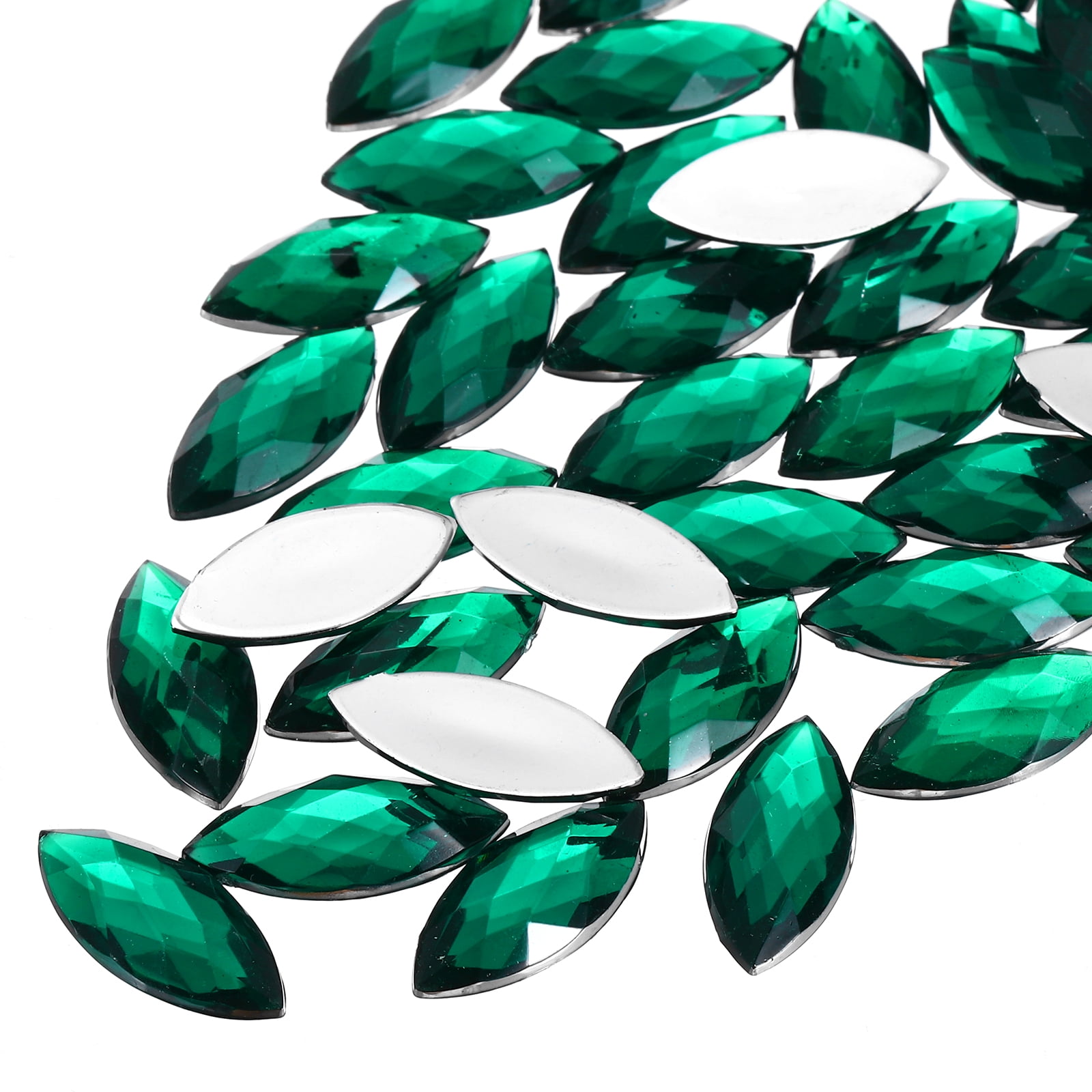 Click here for Uxcell 50 Pcs Acrylic Horse Eye Gems  Dark Green R... prices