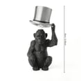 Bedside Night Light, 13.8in Resin Monkey Top Hat Sculptural Desk Lamp ...