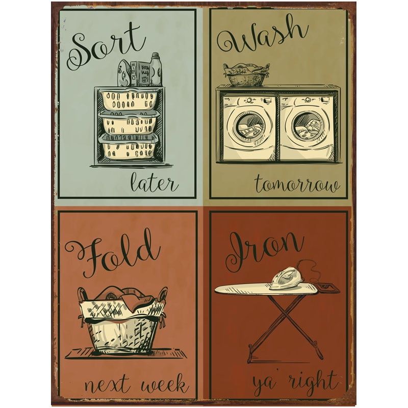 Laundry Metal Sign - Walmart.com - Walmart.com