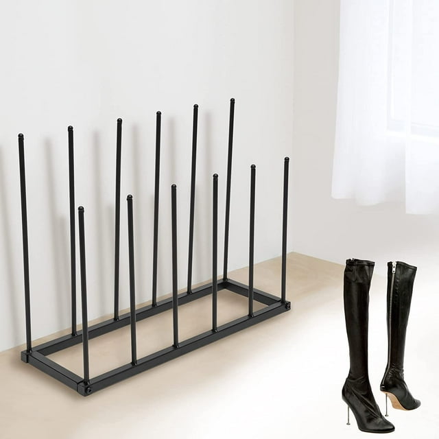 Miumaeov Modern Metal Freestanding Boot Rack Organizer Tall Boots ...