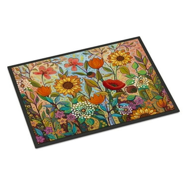 Carolines Treasures PPD3015JMAT Fanciful Flowers Door Mat Indoor Rug or ...