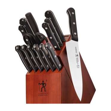 Mercer Culinary Genesis 6-Piece Forged Knife Block Set, Tempered Glass ...