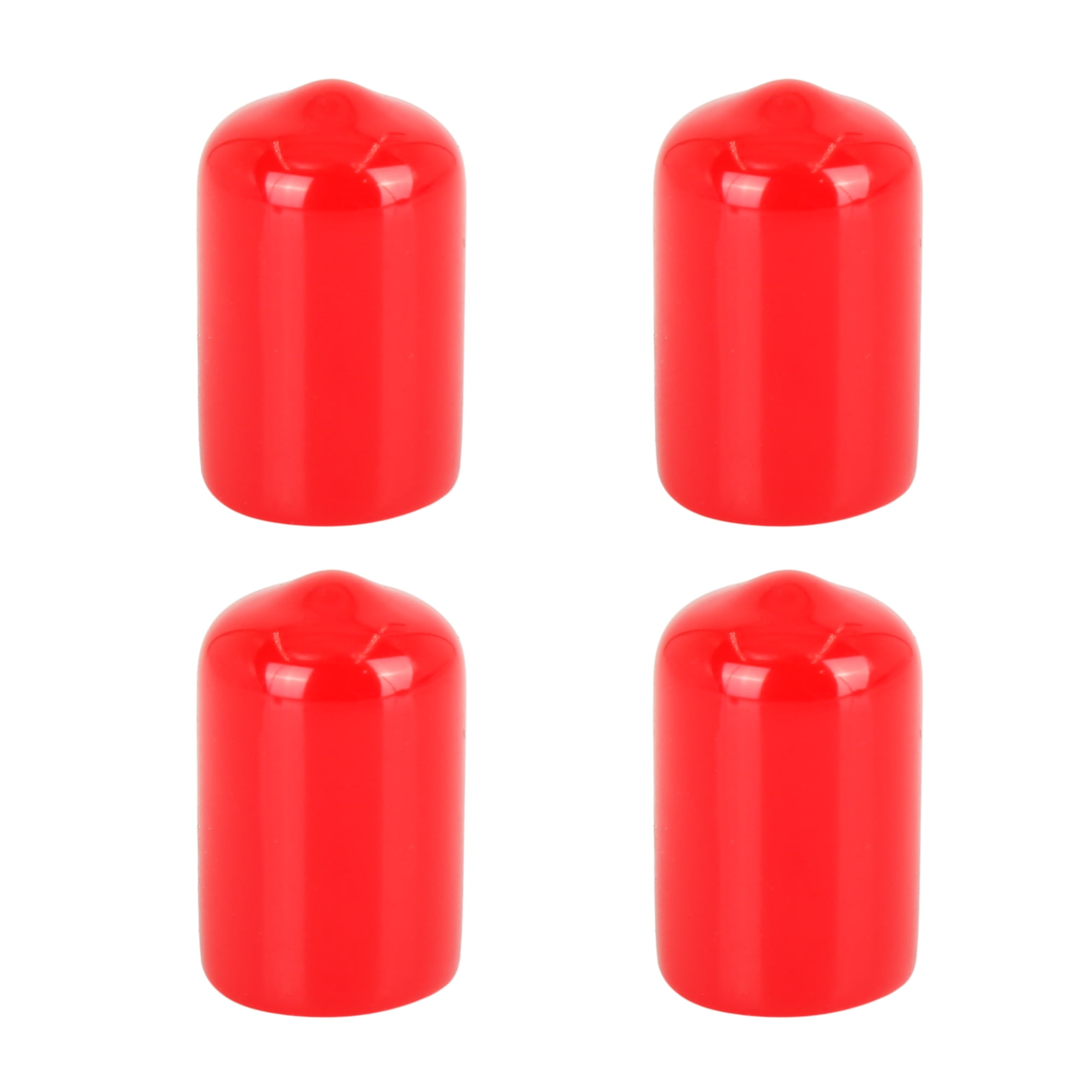4pcs Screw End Cap 13mm 51/100 inch ID Round PVC Bolt Thread Protectors ...