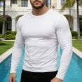 Dagugfen Workout Tops for Men Long Sleeve Stretchy Slim Fitness ...