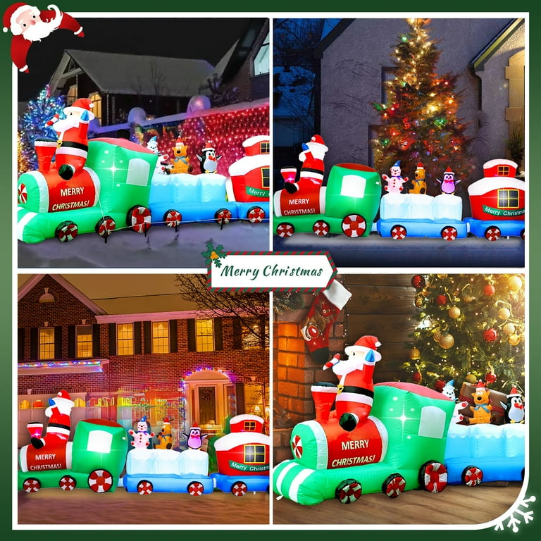 Lighted Outdoor Christmas Lights Train Yard Christmas Lighted