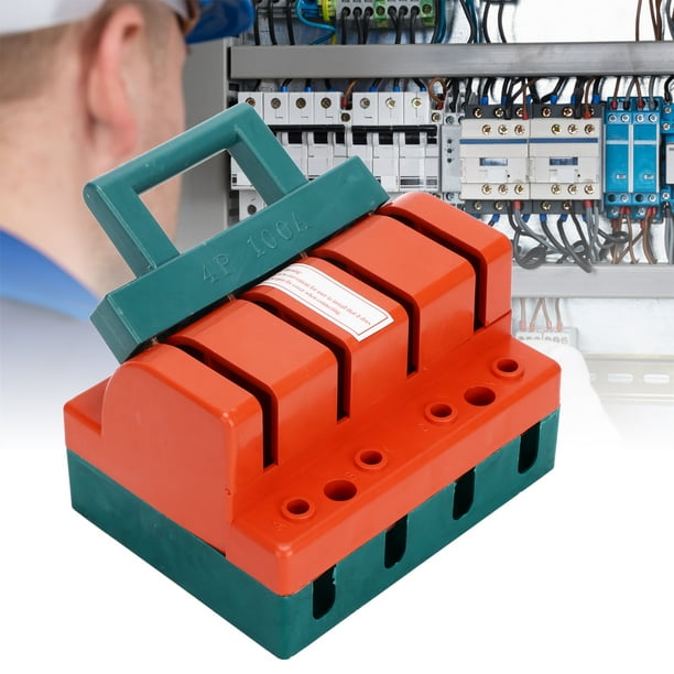 Disconnect Knife Switch, 4P Single Throw 100A AC 380V Knife Disconnect ...