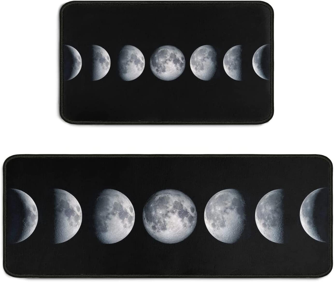 Moon Kitchen Rugs Set 2 Pieces Non Skid Kitchen Floor Rug and Mat ...