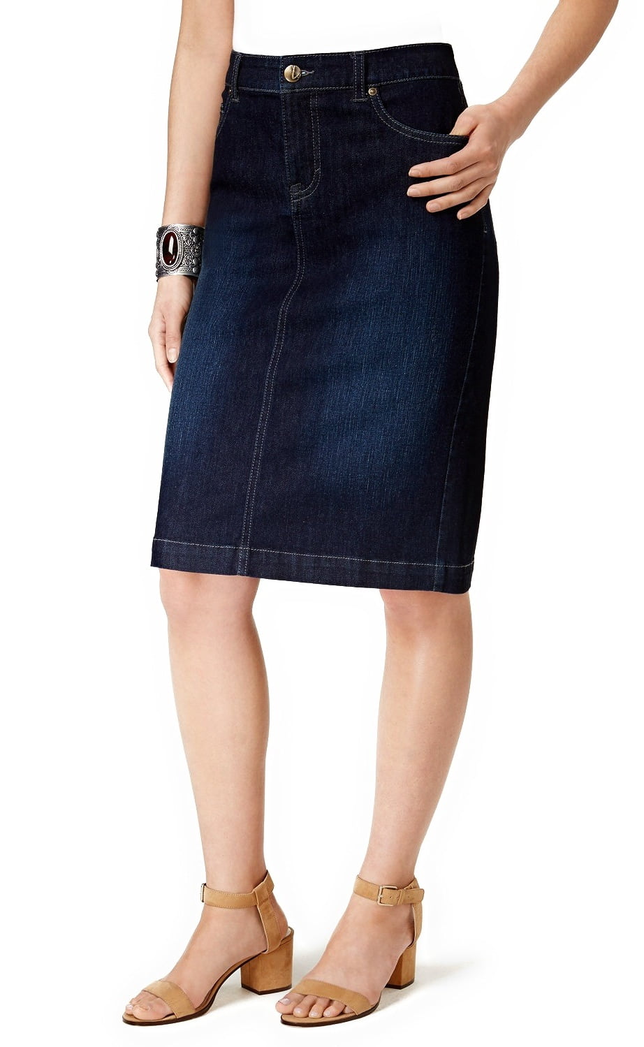 Style & Co Denim Pencil Skirt - Walmart.com