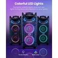 "Moukey Karaoke Machine, 10"" Woofer, 2 Wireless Mics, RGB Lights ...