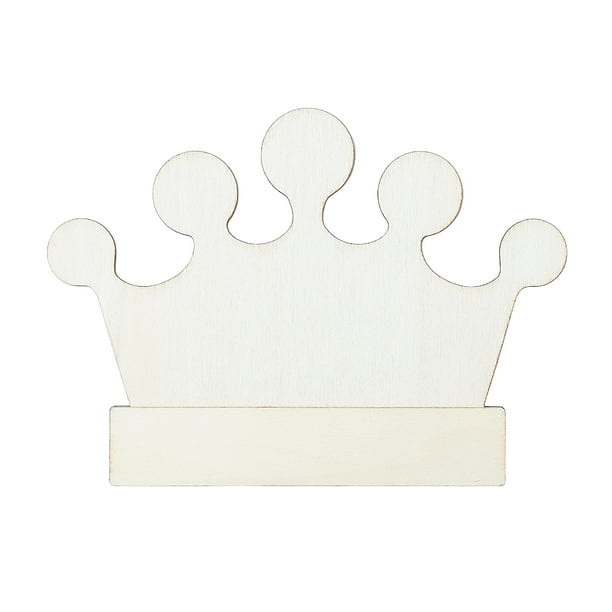 Plaid Unpainted Wood Surface Layered Shape, Crown, 7" - Walmart.com