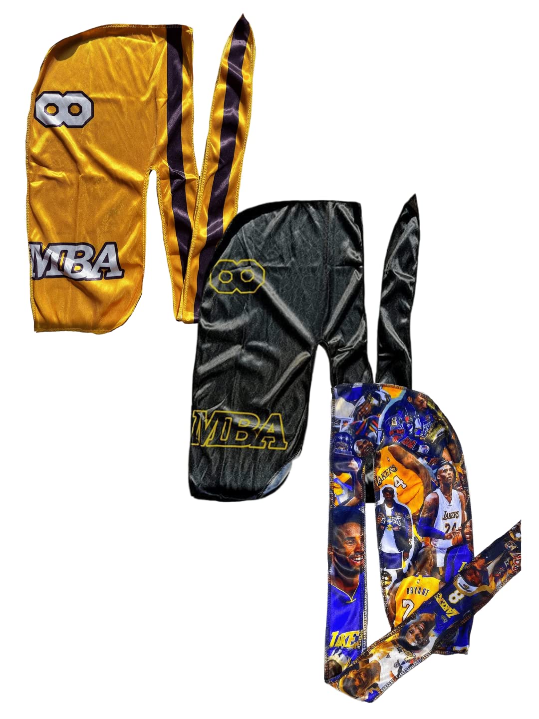 Silky Anime Durag Trinity - 3pcs Set Durag with Long Tails and ...