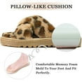 LORDFON Women's Fluffy Open Toe Slippers with Cross Band & Memory Foam, Non-Slip, Breathable ...