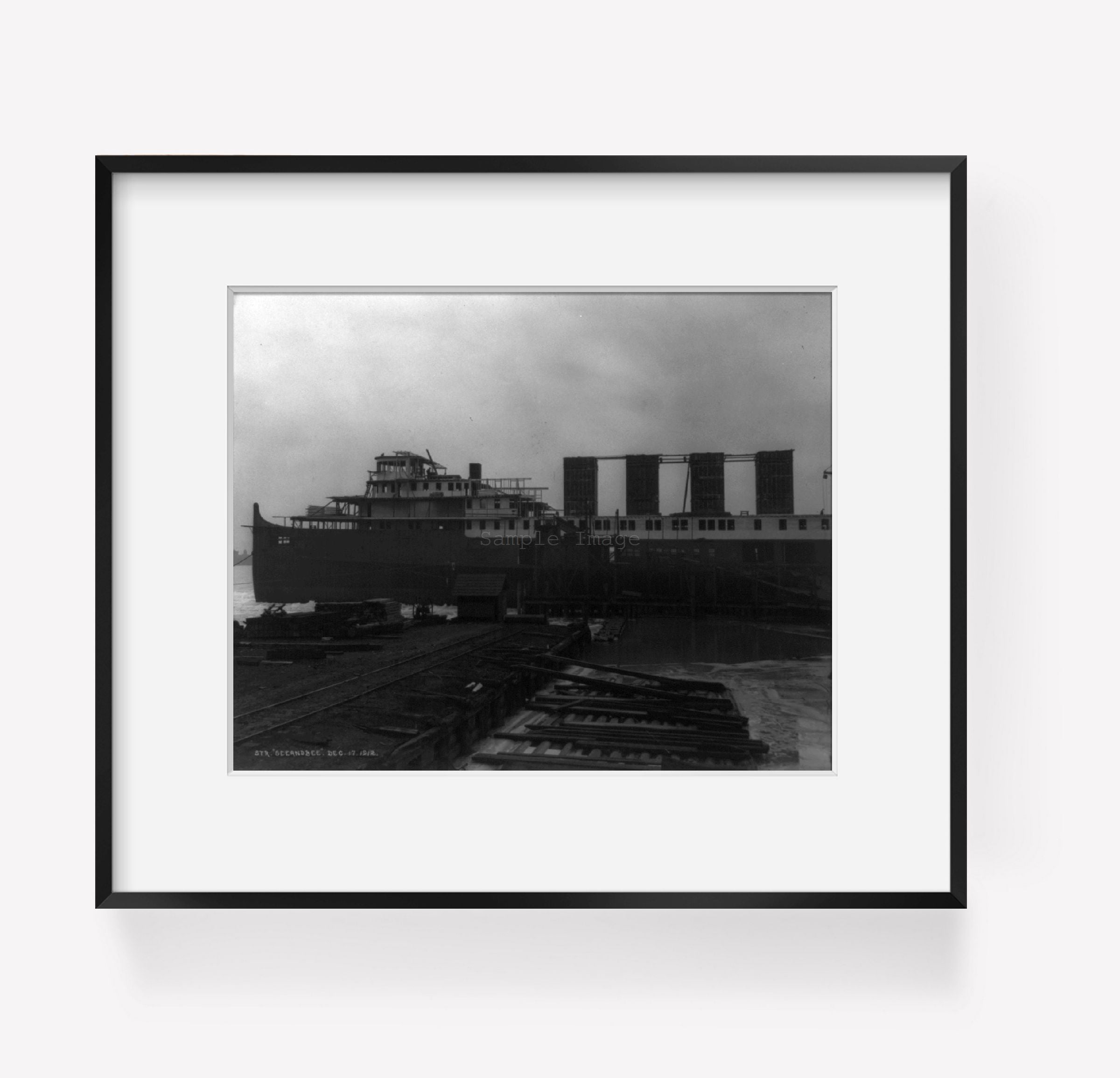 1912 Dec. 17 photograph of Steamer "Seeandbee" from port - bow during ...