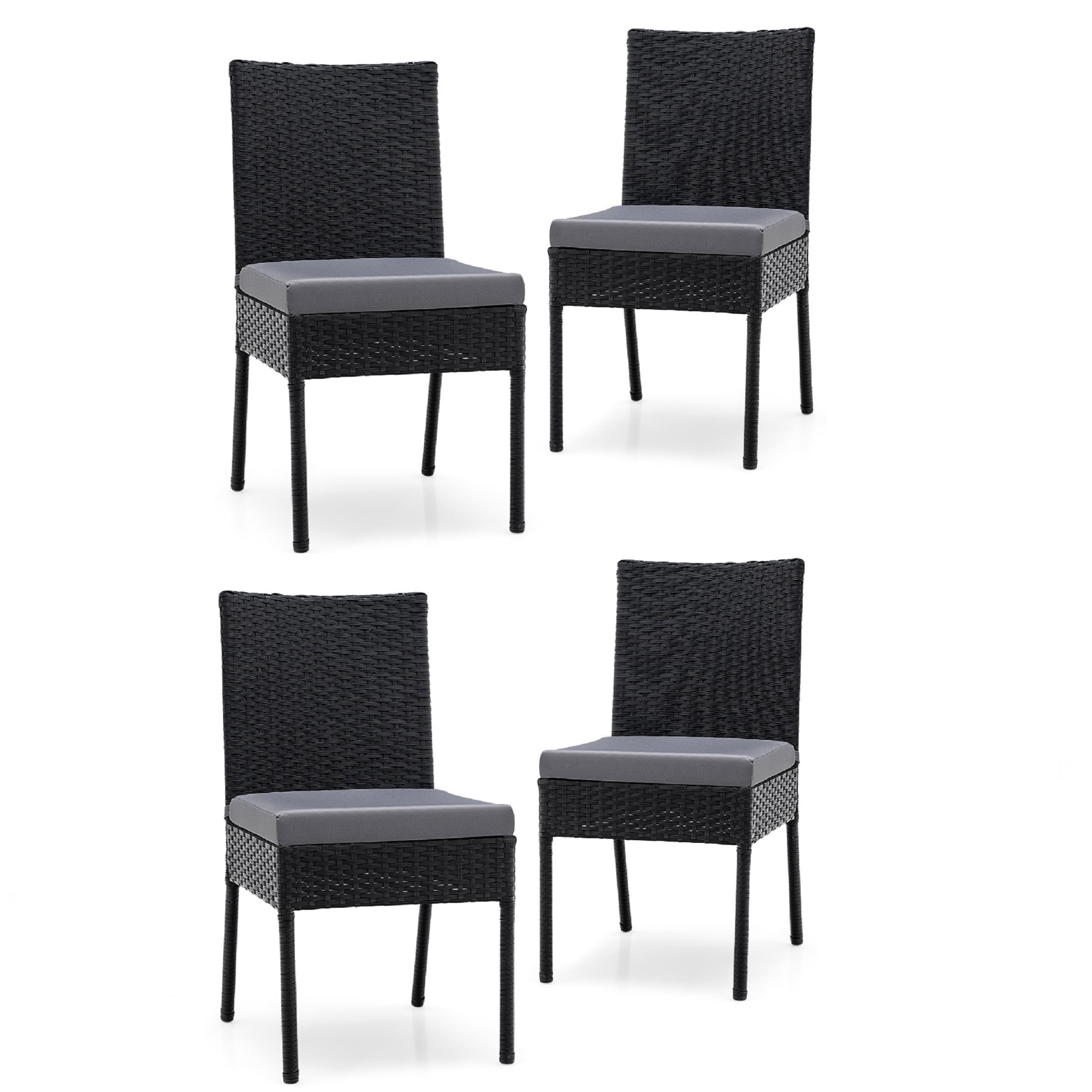 Click here for Gymax 4pcs Pe Wicker Patio Dining Chairs Outdoor R... prices
