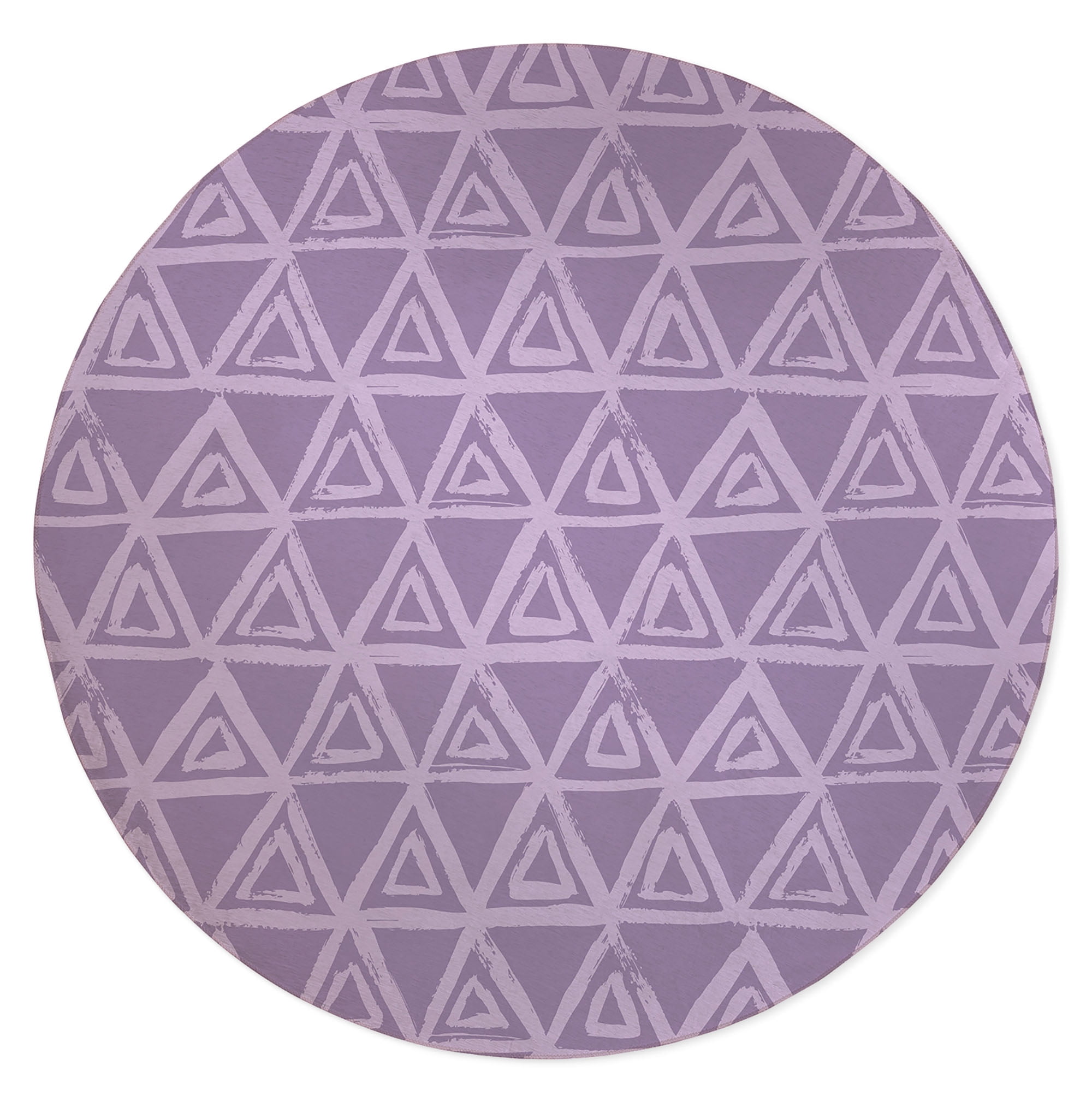 Triangular Mist Lavender Area Rug by Kavka Designs - Walmart.com