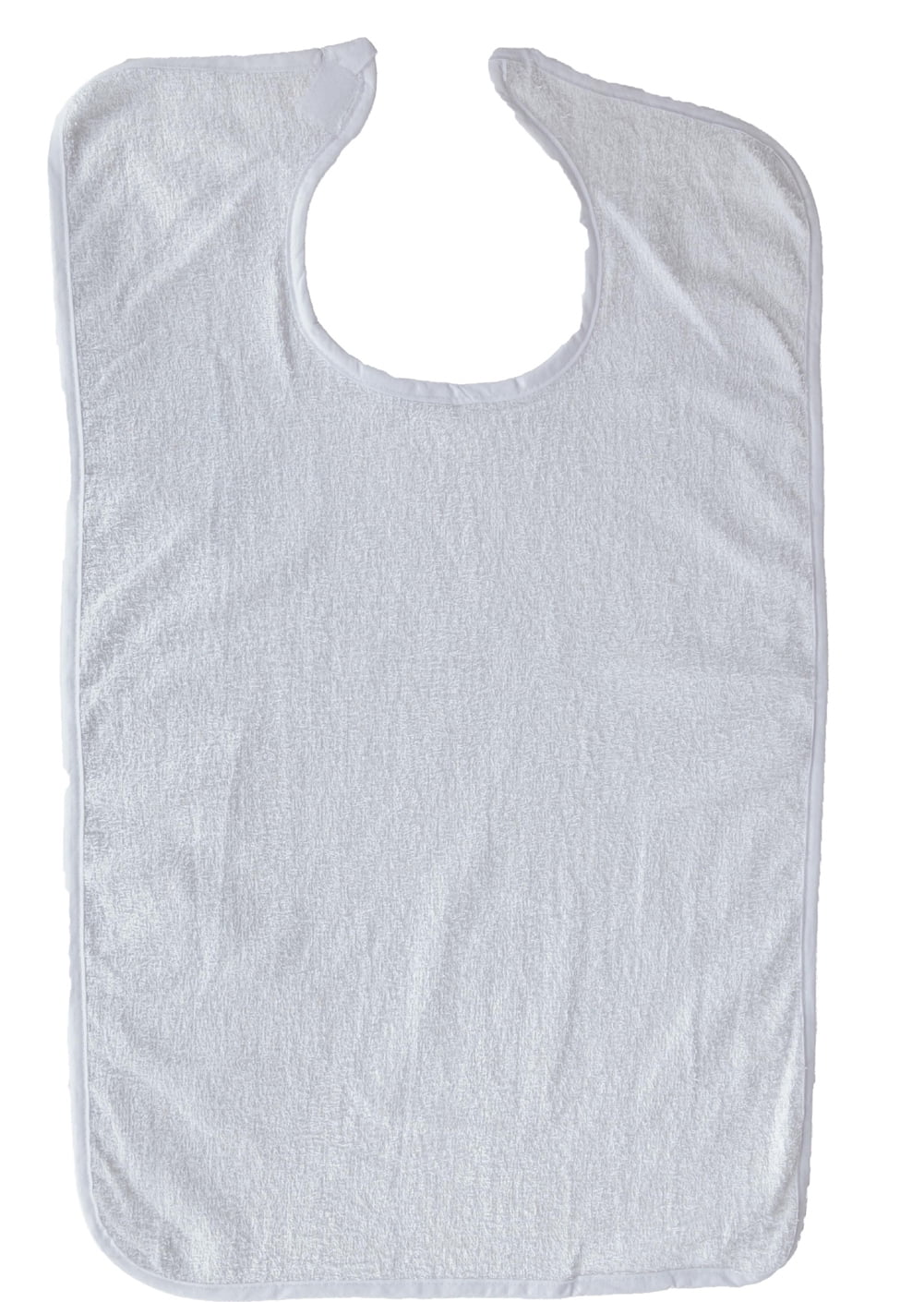 Pack of 3 Terry Adult Bib with Velcro Closure - 3 Pack (White ...
