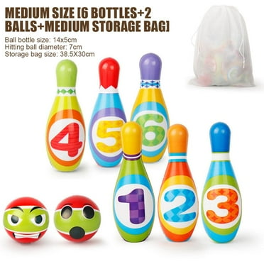 Melissa & Doug Fuzzy Monster Bowling Pins & Ball With Mesh Storage Bag ...