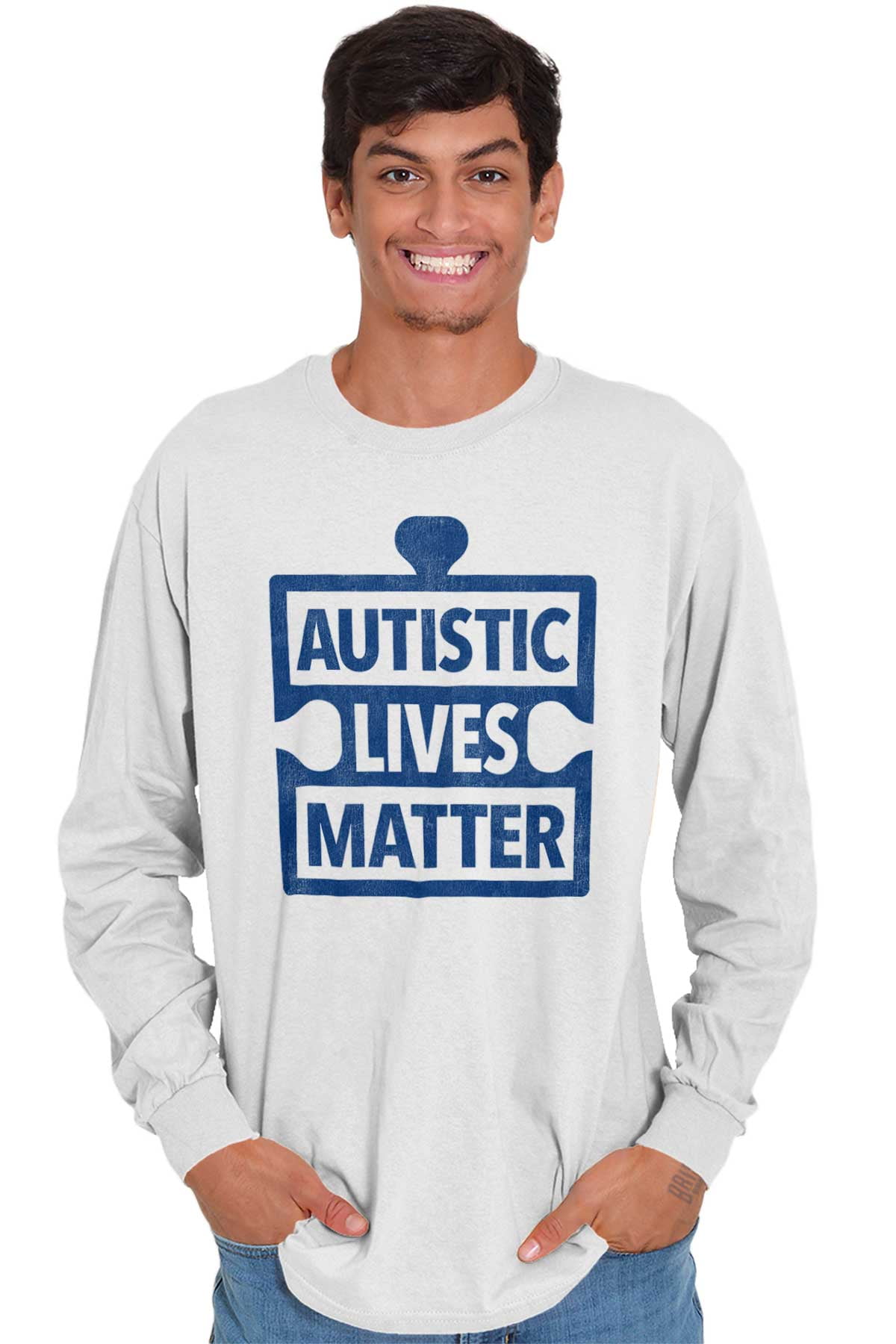 Autism Awareness Long Sleeve Tees Shirts T-Shirts Autistic Lives Matter ...