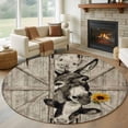 5ft Round Rug Funny Farm Animals Area Rugs for Living Room Bedroom ...