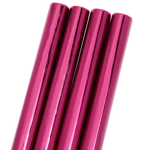 Cellophane Wrap 17" x 10ft 4 Pack Clear Fuchsia Cellophane Rolls for ...