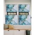 Abstract Natural Teal Marble Rock Short Blackout Curtains 24 Inch Long ...