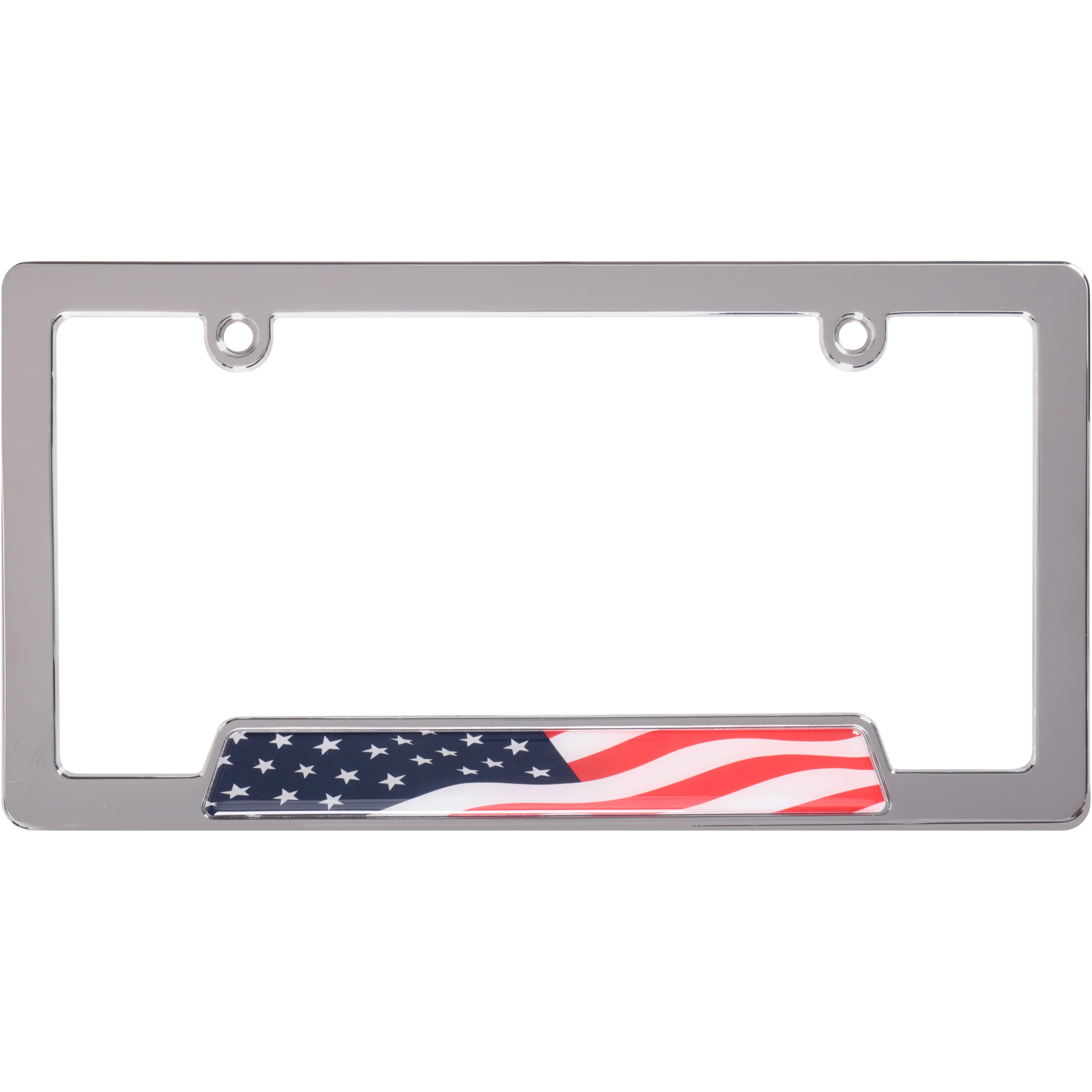 Custom Frames Chrome Metal Stars And Stripes License Plate Frame custom-frames-chrome-metal-stars-and-stripes-license-plate-frame