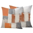 Abstract Outdoor Throw Pillow Covers Set of 2, Yellow Gray Block ...