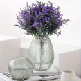40 Bundles Purple UV Resistant Artificial Lavender, Plastic Faux Shrubs ...