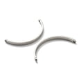 304 Stainless Steel Pendants Curved Tube Charm Stainless Steel Color ...