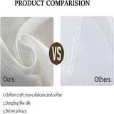 Anjee White Sheer Curtains for Living Room 63 inch Length 2 Panels Set ...