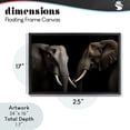 Pachyderm Elephant Pair Black Framed Floater Canvas Wall Art, design by ...