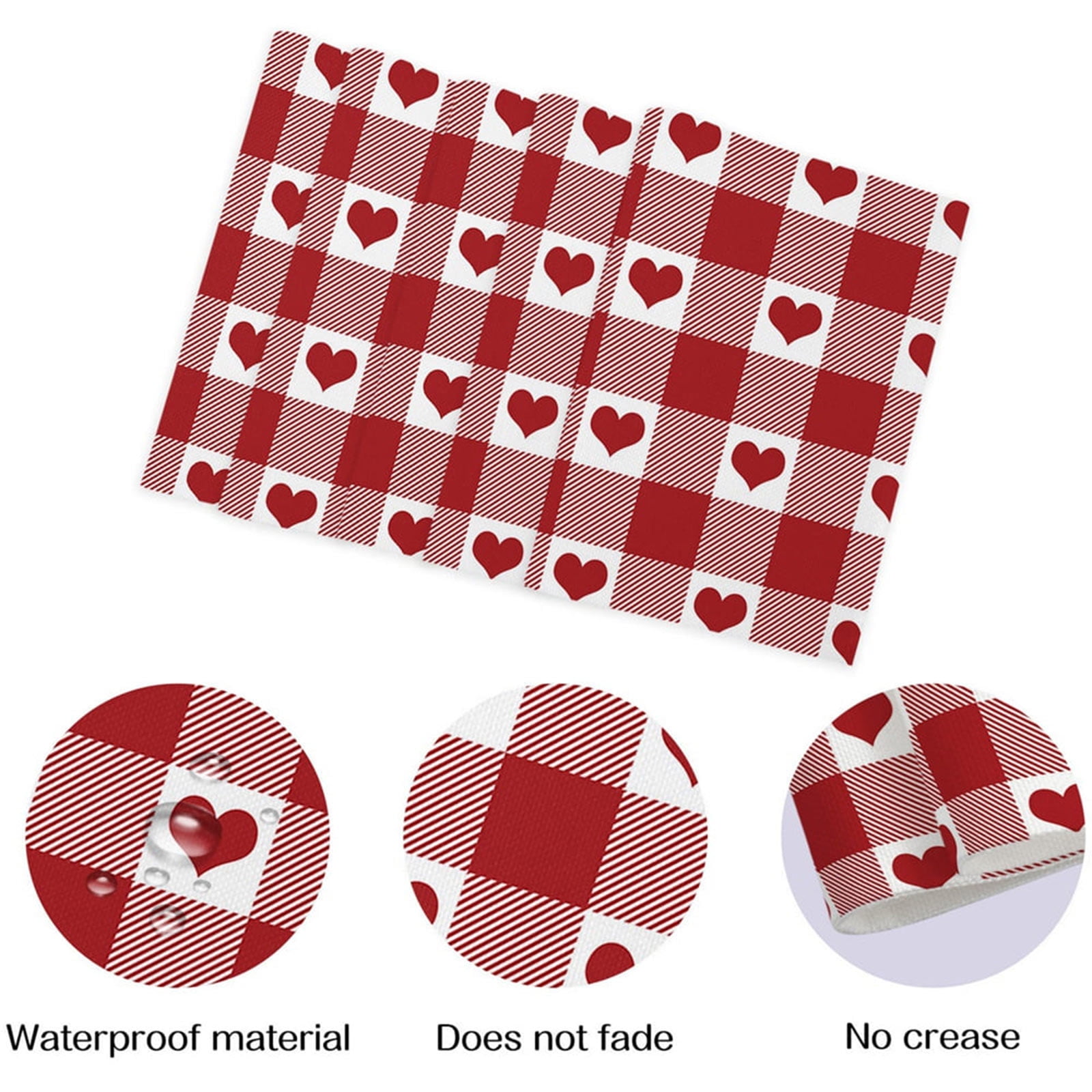 Juego de 4 manteles individuales para el Día de San Valentín, manteles ...