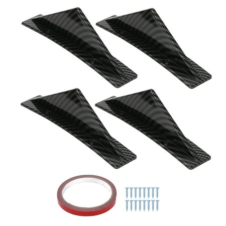 ANGGREK Car Rear Lower Bumper Diffuser Carbon Fiber Style Curved ...