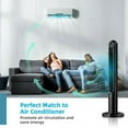 42 Inch 80 Degree Tower Fan with Smart Display Panel and Remote Control ...