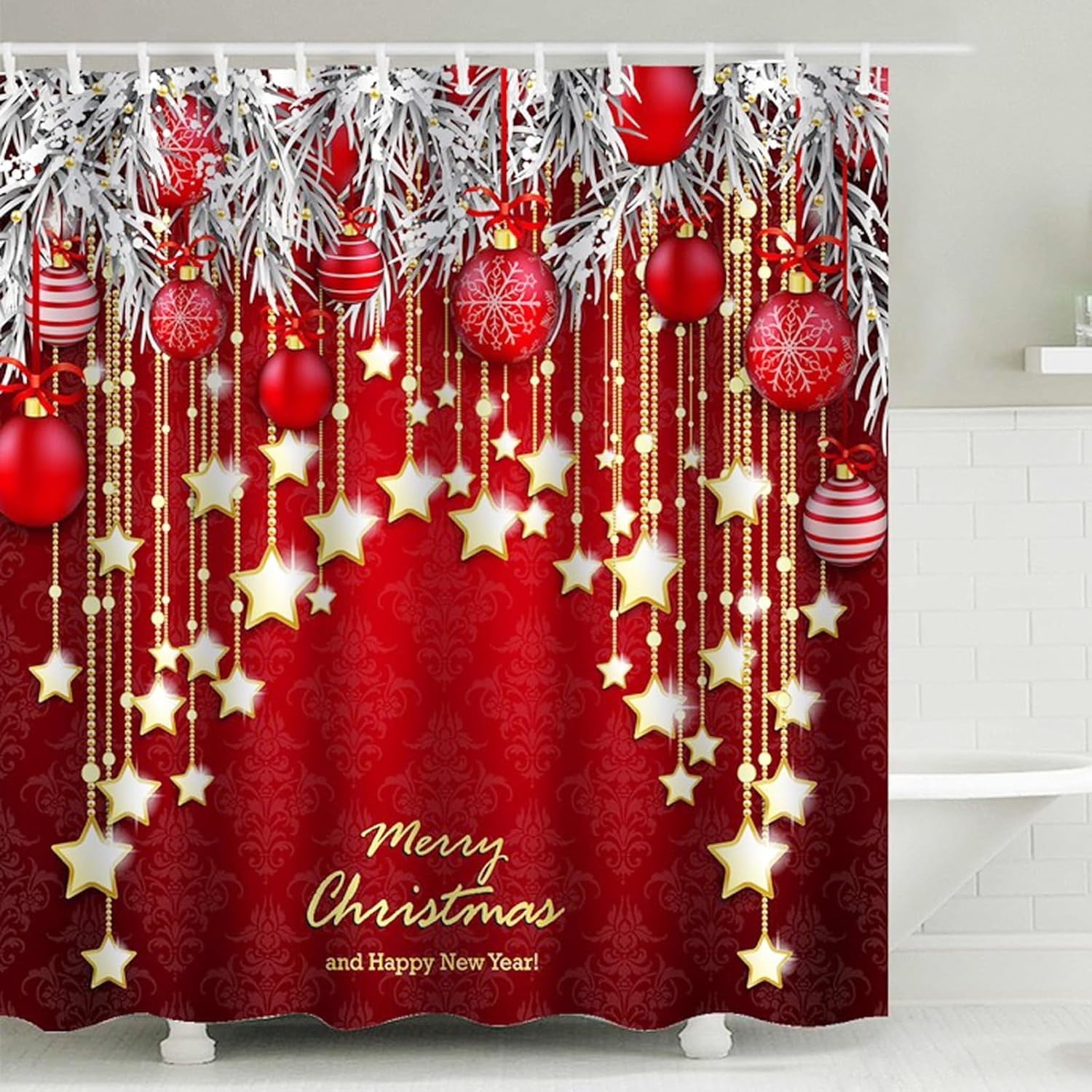 Click here for Qrwstpvo Christmas Shower Curtain  Fabric Shower C... prices