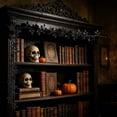 BAOPAI Halloween Artificial Black Rose Leaves And Rose Garland - Spooky ...