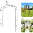 kinbor Metal Arch Trellis Black Metal Arbor Garden Arbors and Arches ...