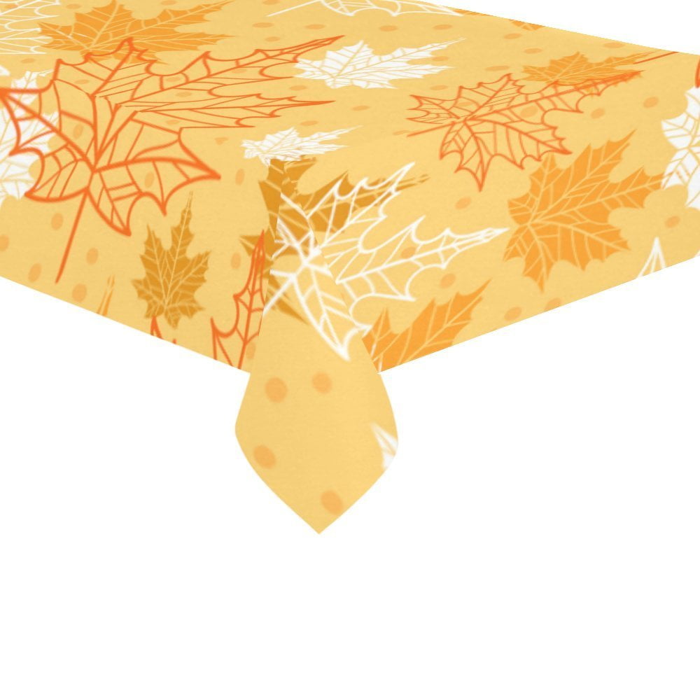 MYPOP Happy Thanksgiving Day Maple Leaves Cotton Linen Tablecloth Sets ...