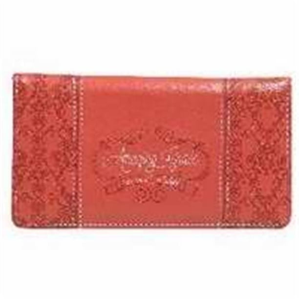 Christian Art Gifts 362802 Checkbook Cover-Amazing Grace - Coral ...