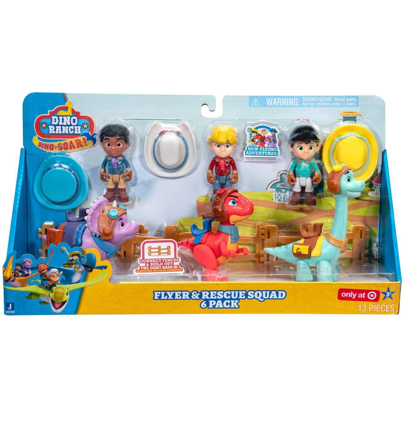 Dino Ranch Flyer & Rescue Squad Figure 6-Pack - Walmart.com