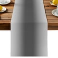Art Gray Dining Table Runner, Vintage White Gray Ombre Farmhouse ...