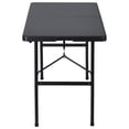 HomGarden 4FT Plastic Folding Table with Handle, Indoor-Outdoor, Party ...