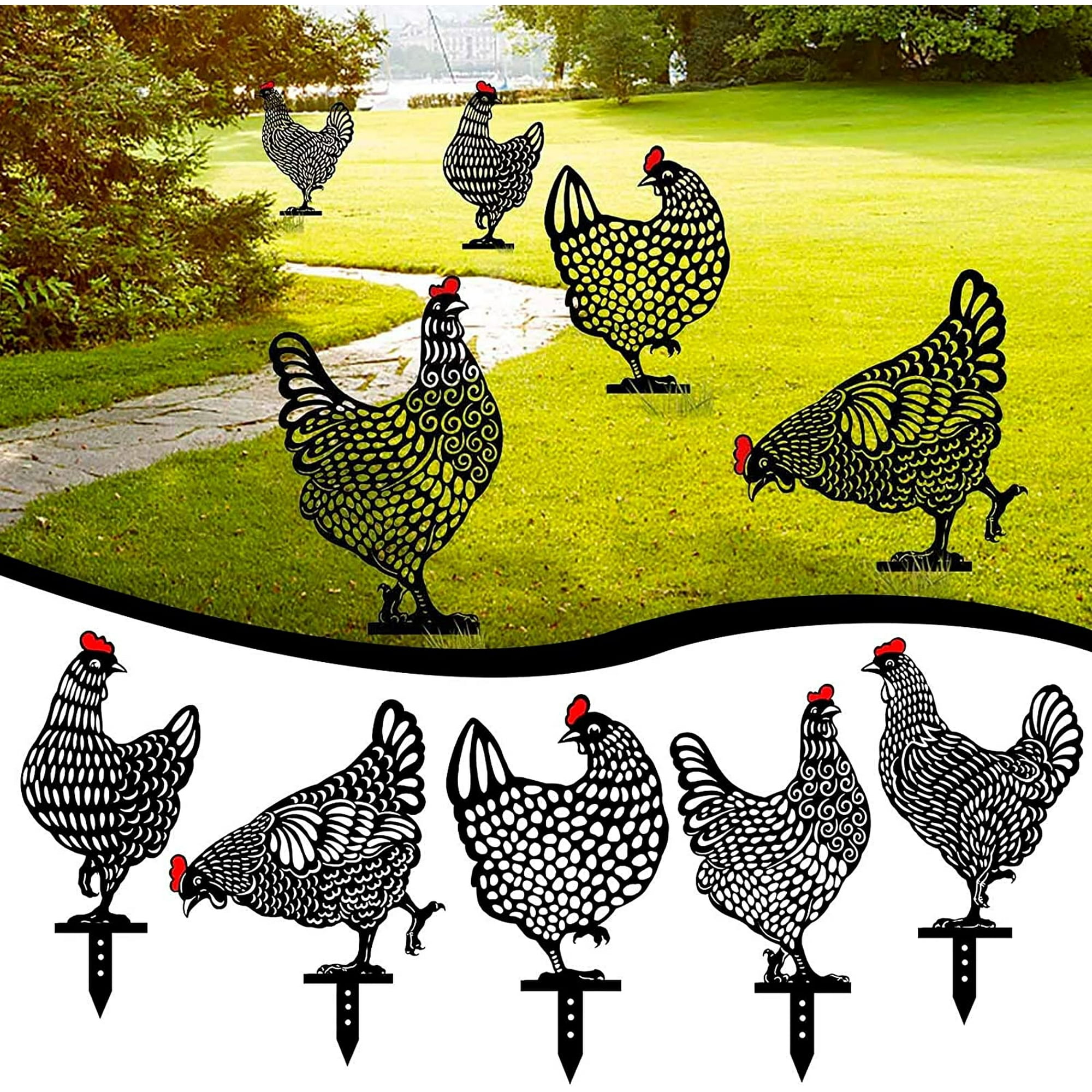 Click here for Rongmo Metal Chicken Yard Art Garden Decorative St... prices