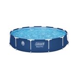 Coleman Steel Pro 12 ft. x 33 in. Round Metal Frame Above Ground Pool ...