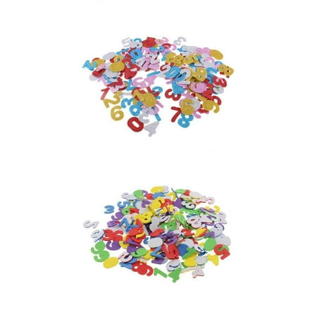 350 Pieces Sticky Foam Number Stickers Assorted 0- 9 Numbers Multi ...