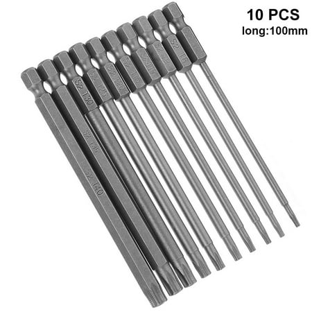 Torx Bits Set, Hex Shank S2 Premium Steel Torx Head Drill Bit Set ...