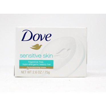 Dove Sensitive Skin Beauty Bar, Unscented, 3.17 oz bars, 3 ea (Pack of ...